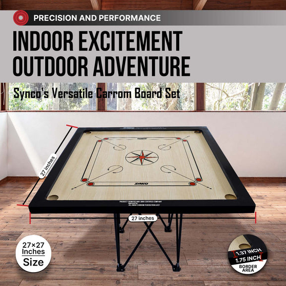 Synco Carrom Board Premium Quality,Smooth Surface, Durable – Synco Sports